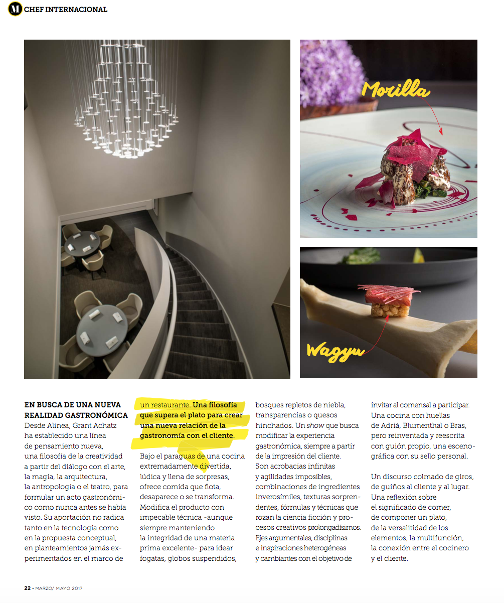 Grant Achatz es nuestro chef Manjar | MakinGastronomy